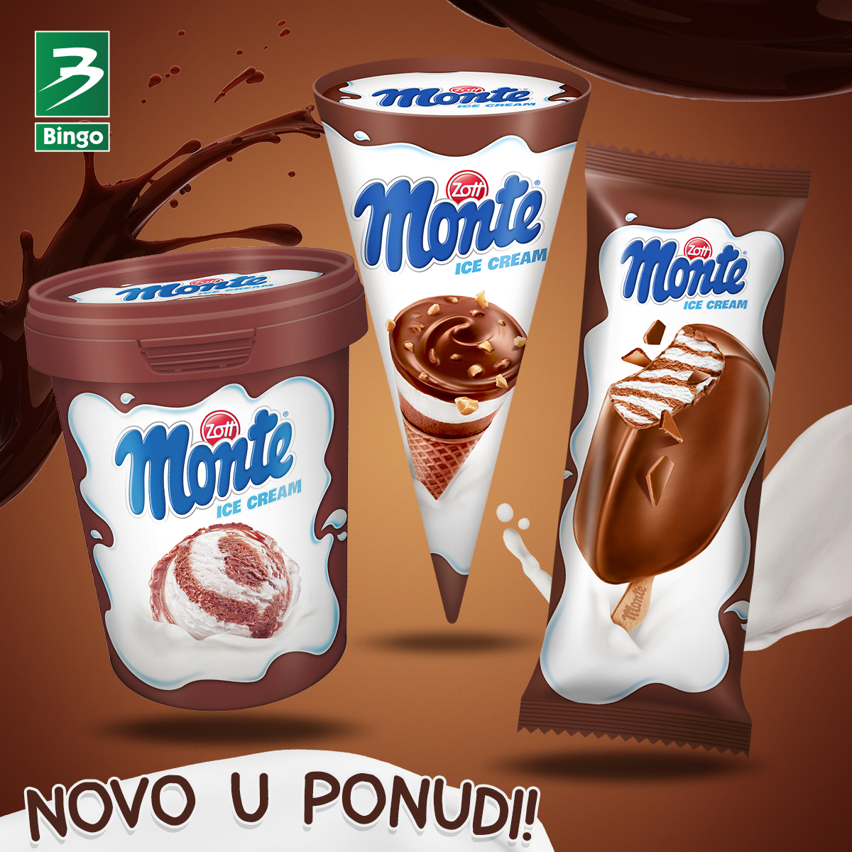 Novo u ponudi - Monte Zott sladoledi! - Najveći trgovački lanac u BiH