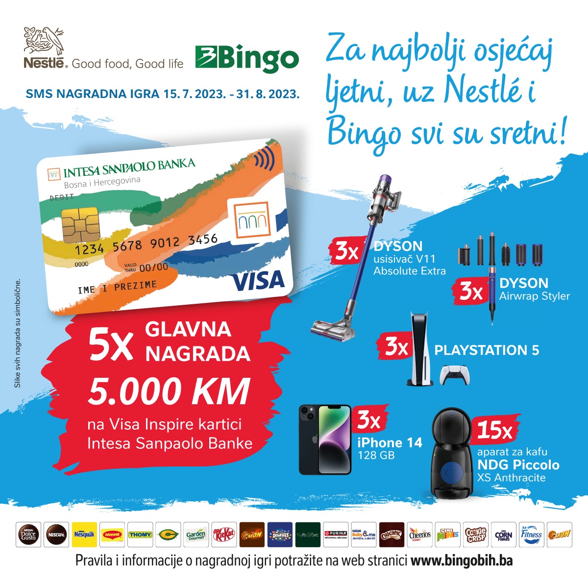 Pravila nagradne igre "Za najbolji osjećaj ljetni, Uz Nestle i Bingo svi su sretni!" - Najveći ...