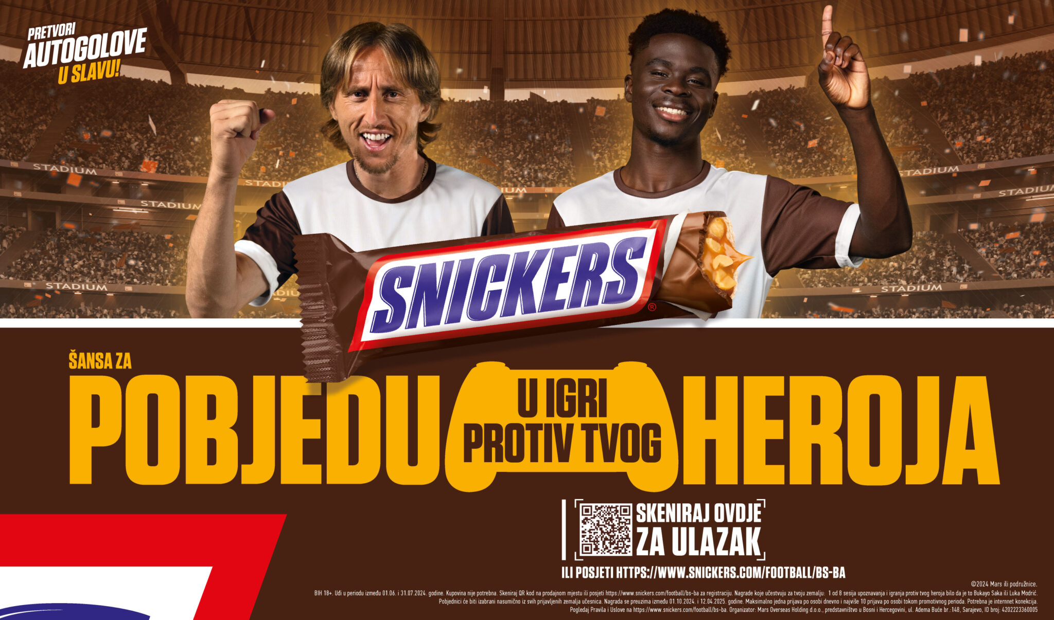 „SNICKERS OWN GOAL 2024“ – PRAVILA PROMOTIVNOG DARIVANJA I KOMPLETNI ...