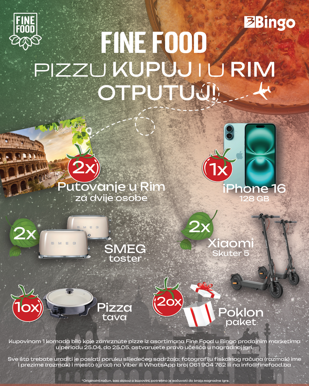 PRAVILA NAGRADNE IGRE „Fine Food pizzu kupuj i u Rim otputuj“ - Najveći ...