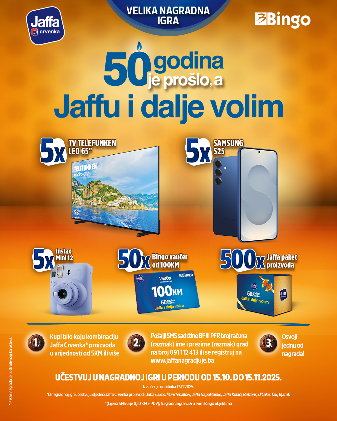 Pravila nagradne igre "50 godina je prošlo, a Jaffu i dalje volim ...